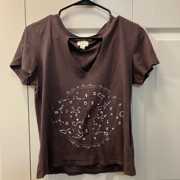 Project Social T | Tops | Project Social Tee Gray Cutout Astrology ...